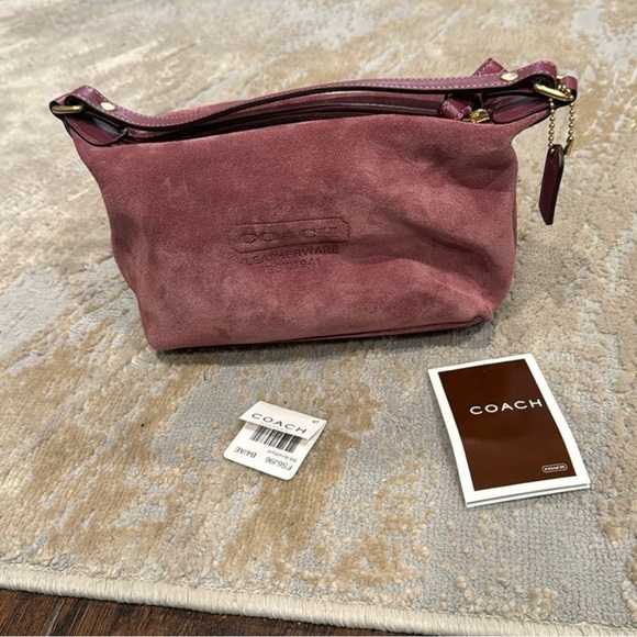 Coach | Bags | Coach Suede Pink New Magneta Hand Bag | Poshmark